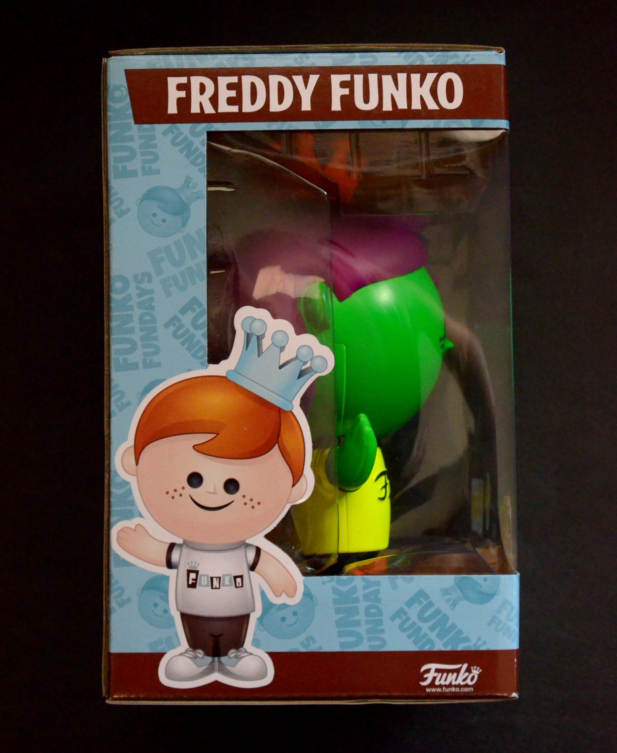 Funko Fundays SDCC 2017 Freddy Funko Retro Green Neon Black Light LE 1/100