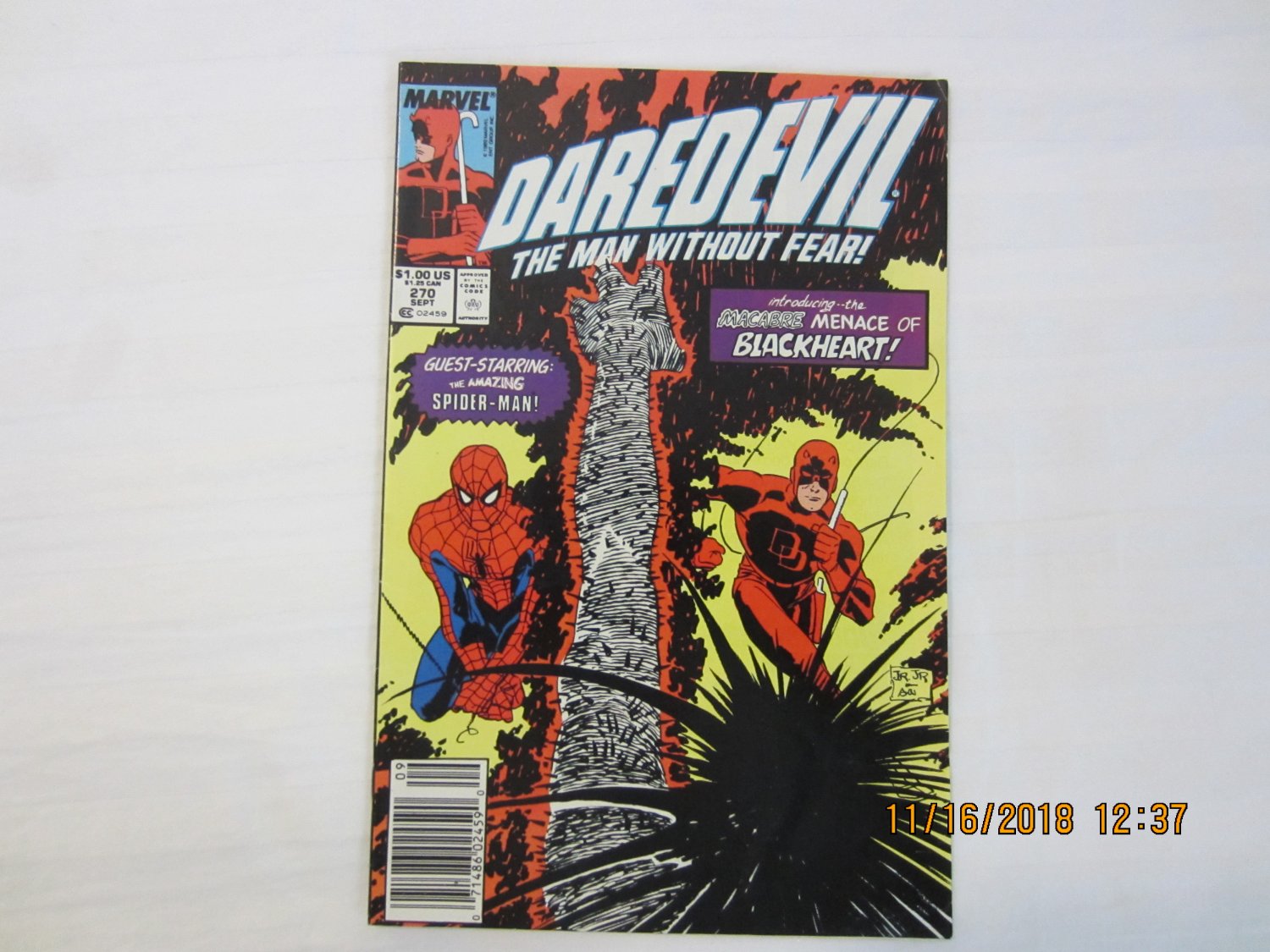DAREDEVIL #270 NEWSSTAND 1st appearance of Blackheart (son of Mephisto).