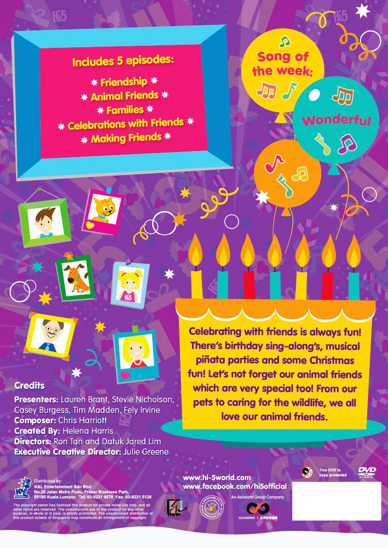 DVD Hi-5 Friends And Family 5 Episodes Australia Series Season 13 ...