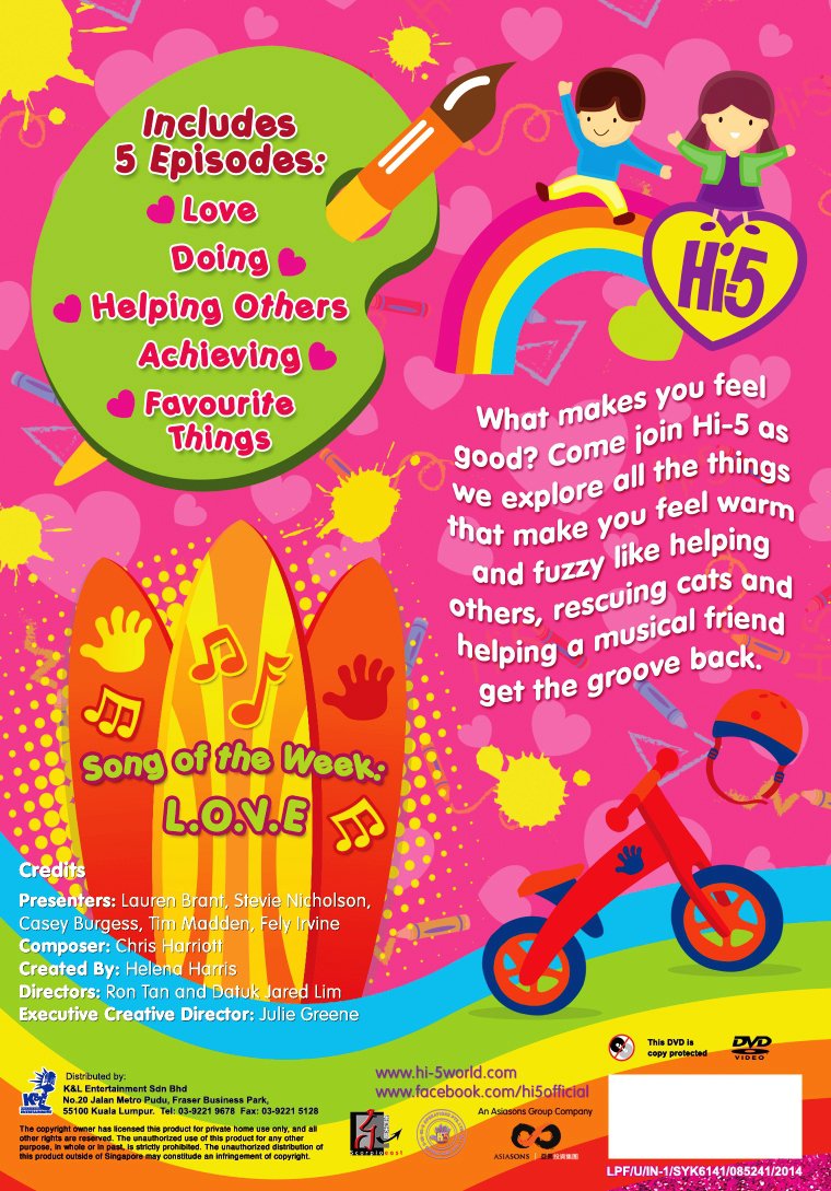 DVD Hi-5 Feeling Good! 5 Episodes Australia Series Season 13 Region All