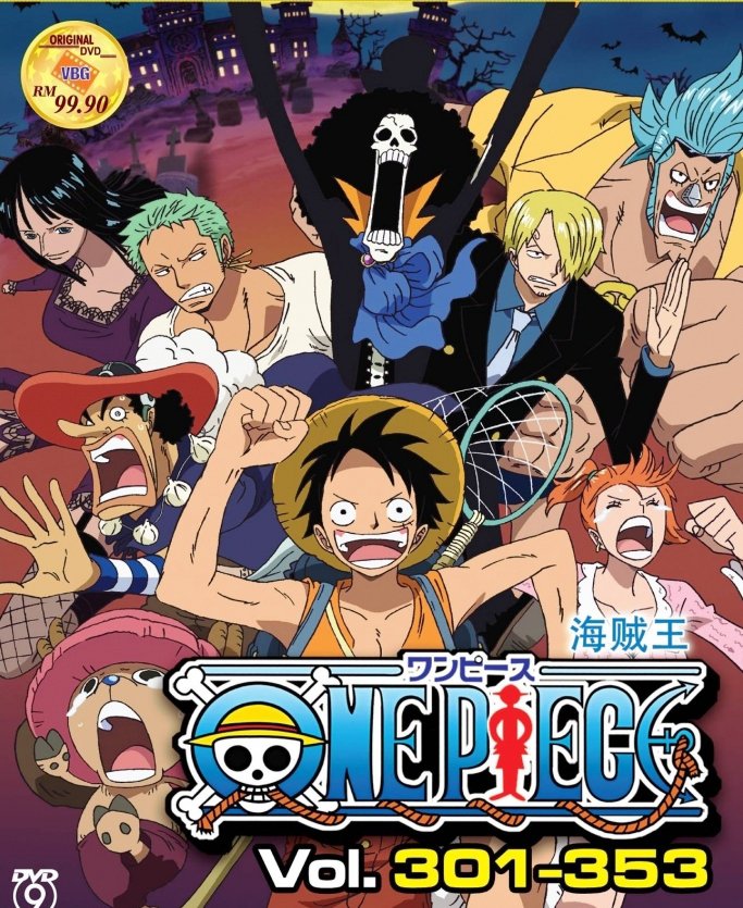 DVD ANIME ONE PIECE Vol.301-353 Box Set Wan Pisu Pirate King English Sub