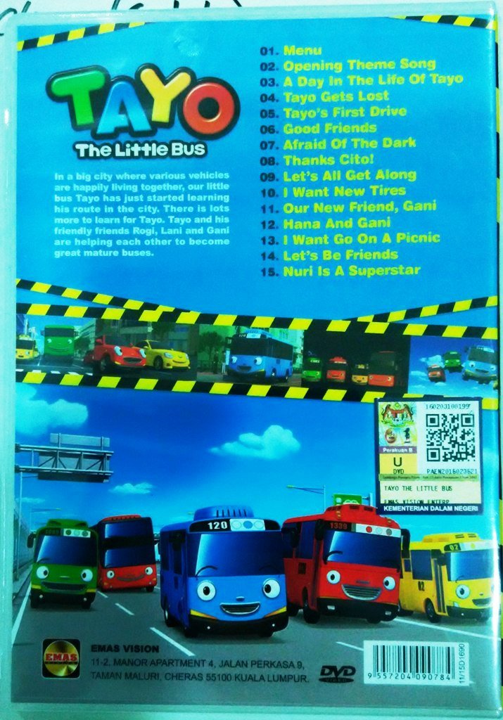 TAYO The Little Bus Season 1 Theme Song DVD Korean Animated Cartoon ...