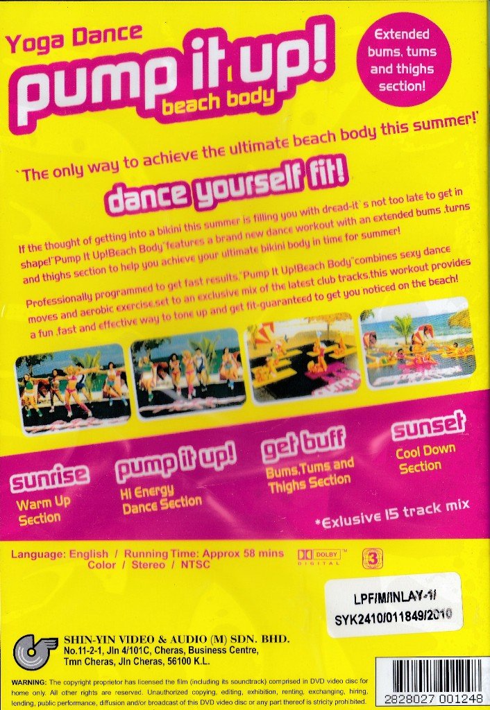 DVD Yoga Dance Pump It Up Ultimate Summer Workout Fitness 15 Soundtrack ...