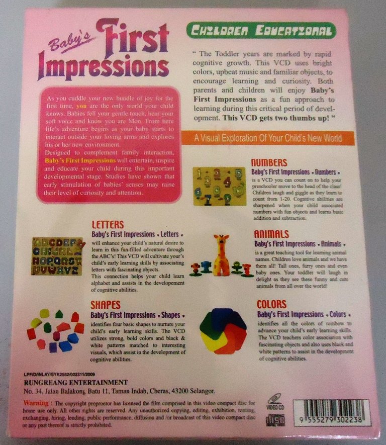 Children Educational Baby´s First Impressions (5VCD set)