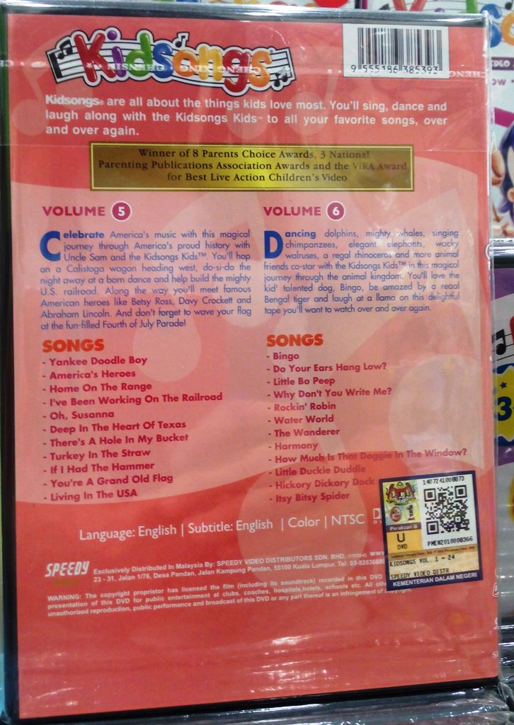 DVD Kidsongs Music Video Stories Vol.5&6 English Sub Region All