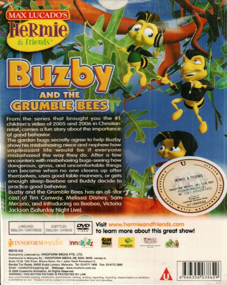 Dvd Hermie And Friends Buzby And The Crubles Bees Region All English Dubbed And Sub