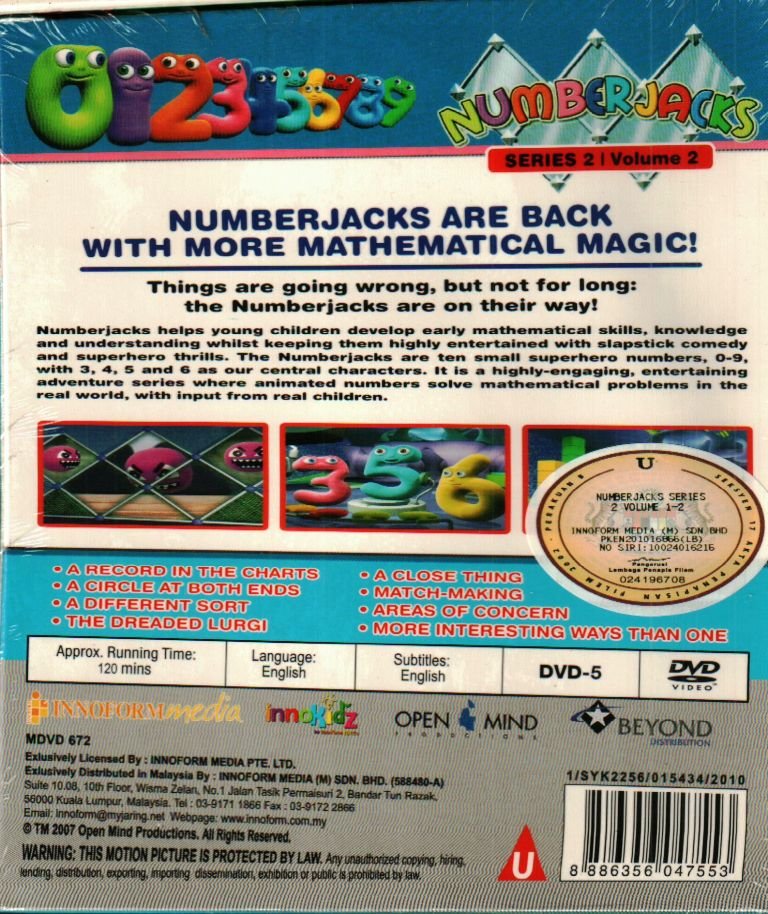 DVD Number Jacks Series 2 - Vol.2 Region All English Dubbed & Sub