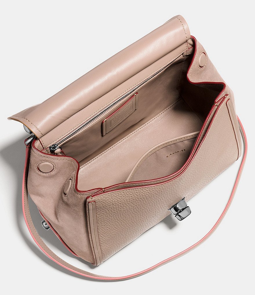 COACH DRIFTER TOPHANDLE MIXED LEATHER SATCHEL SHOULDER GAG CROSSBODY ...