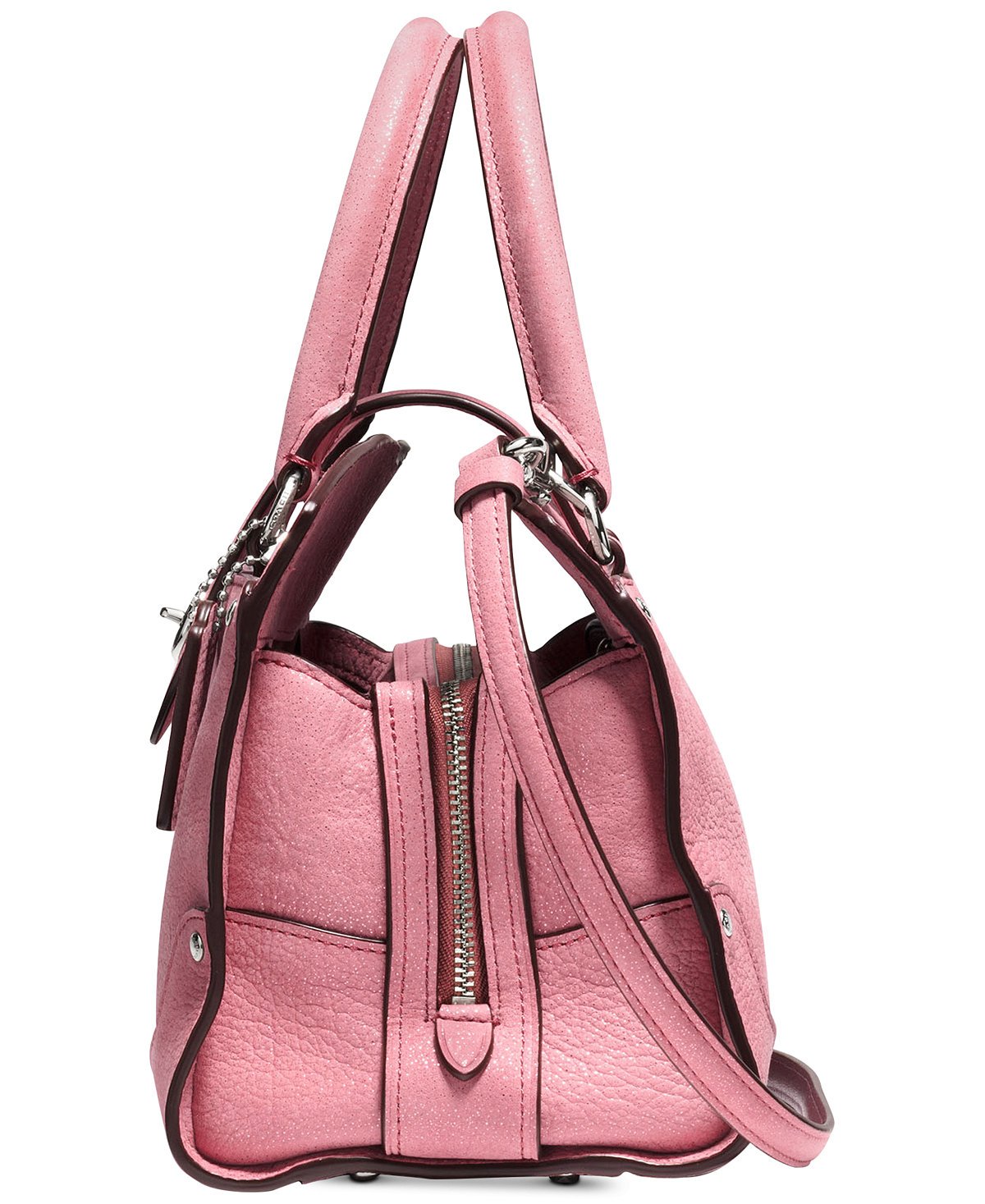 COACH MERCER 24 Glitter Rose LEATHER SATCHEL SHOULDER CROSSBODY CARRY ...