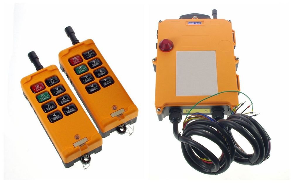 3 Motions 2 Speed 2 Transmitters Hoist Crane Remote Control System ...