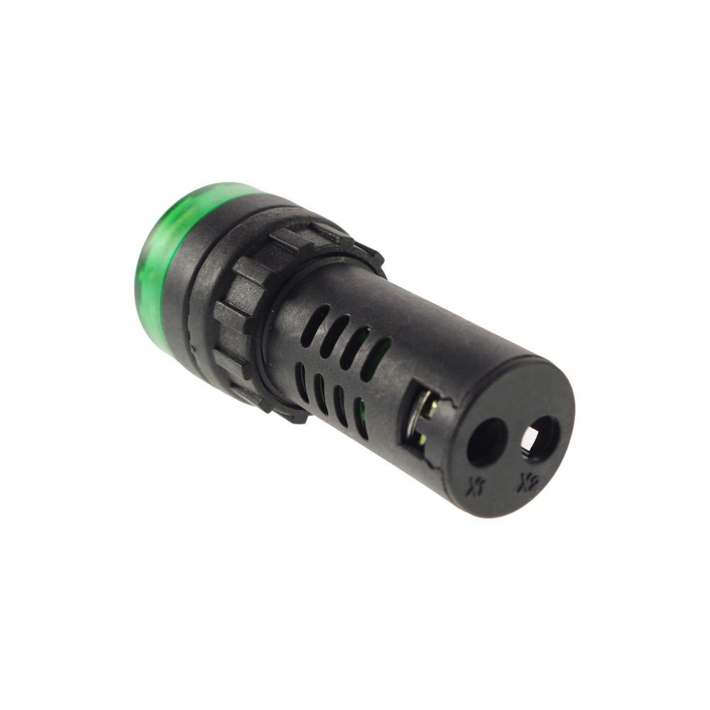 Green LED Indicator Light with Buzzer 24VDC 20mm Diameter 60mm Height
