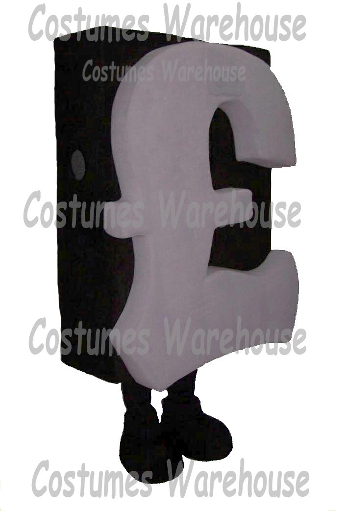 Pounds Currency Costume Mascot