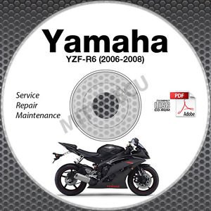 2006-2008 Yamaha R6 Service Repair Manual CD ROM YZF-R6 2007 shop