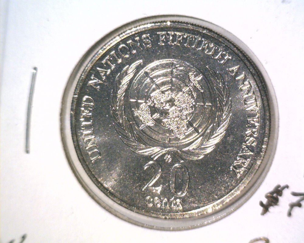 1995 Australia 20 cents BU coin KM#295 United Nations 50th Anniversary