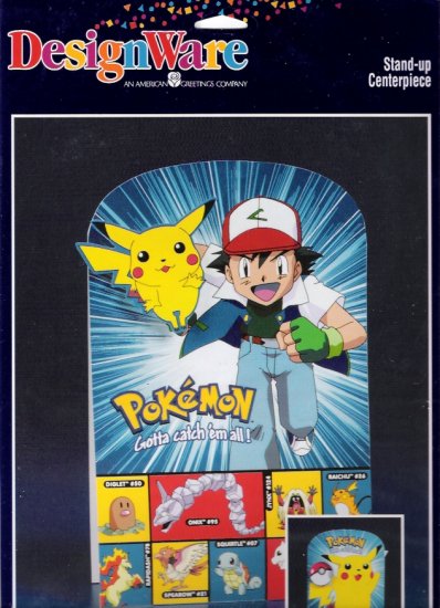 Vintage 1999 Pokemon Stand-Up Centerpiece Mint in Package