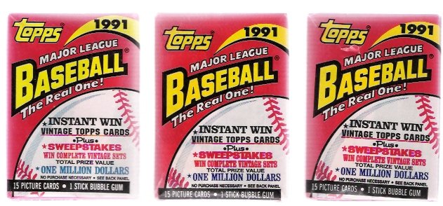 1991 Topps Baseball Cards Unopened Packs