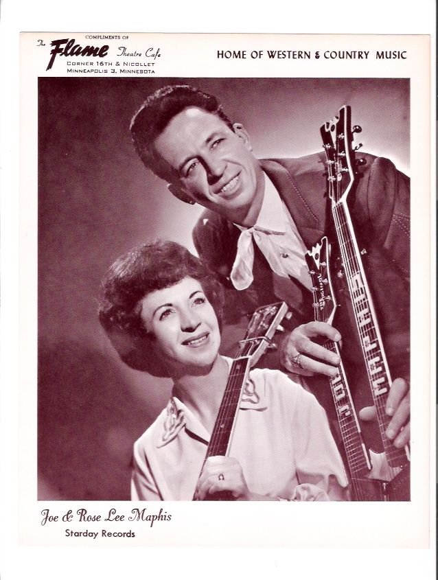 Original Joe & Rose Lee Maphis 1960s Flame Theatre Starday Country ...