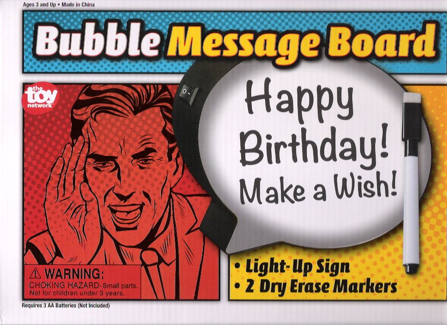 Bubble Message Board Light-Up Sign & LED Music Bulb New in Boxes