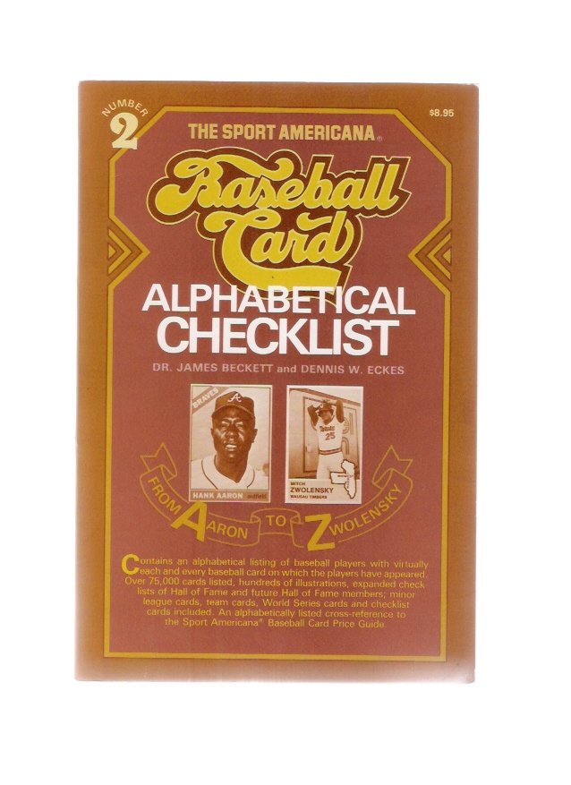 Sport Americana Baseball Card Alphabetical Checklist No. 2 1983 Beckett ...