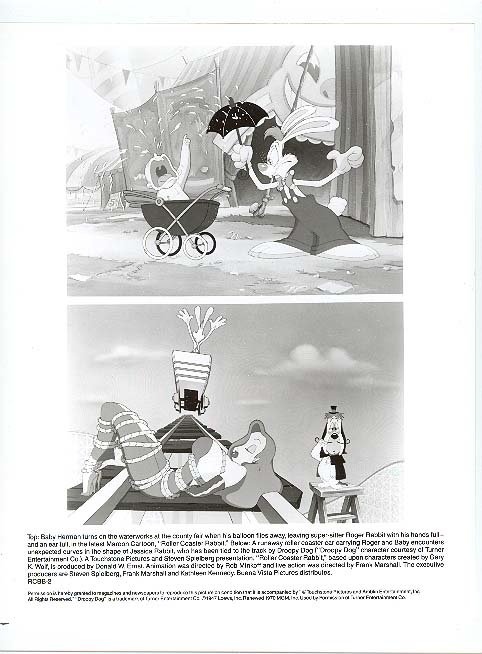 Disney Roger Rabbit original Press Release Jessica tied up Photo B&W