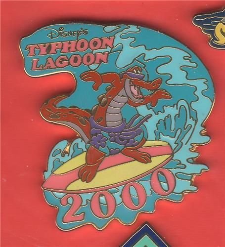 Disney WDW - Typhoon Lagoon - surfing Lagoona Gator surfboarding pin/pins