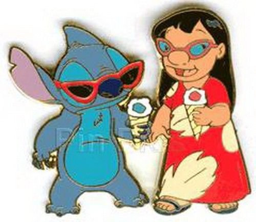 Lilo and Stitch with Shaved Ice authentic Disneyland pin
