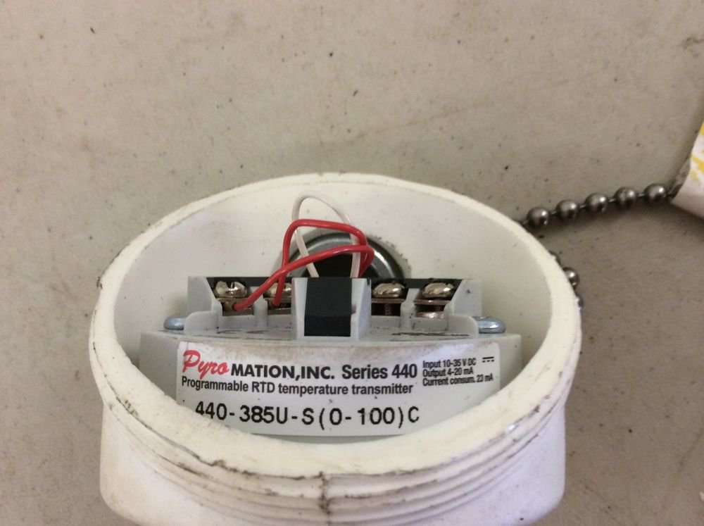 Pyromation 440-385U-S(0-100)C Programmable RTD Temperature Transmitter ...