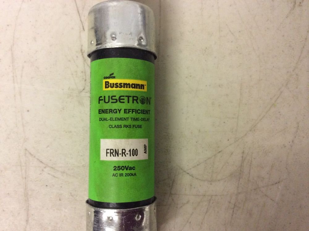 Fusetron FRN-R-100 100 Amp 250 V Dual Element Time Delay Fuse Class RK5 ...