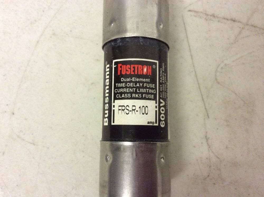 Fusetron FRS-R-100 100 Amp 600 V Dual Element Time Delay Fuse Class RK5 ...