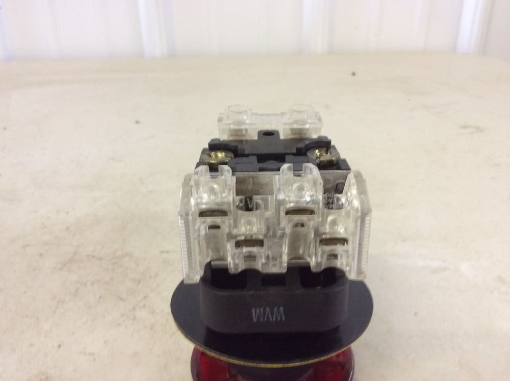 Allen Bradley 800H-FRXTP16 A1 Red E-Stop Push Pull Lighted Push Button ...