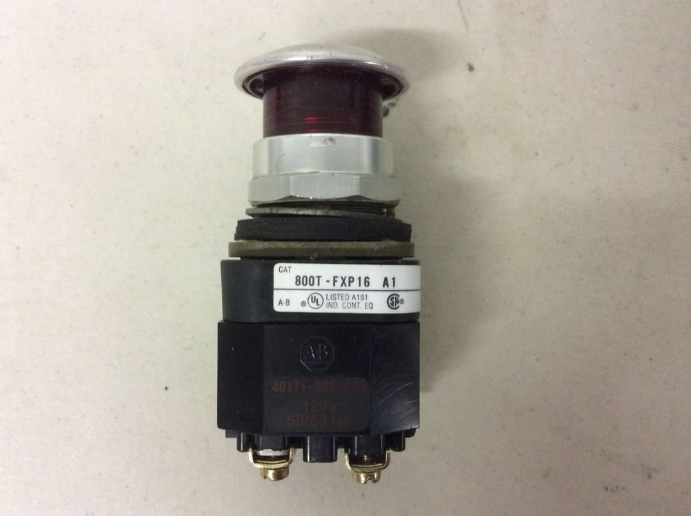 Allen Bradley 800T-FXP16 Ser. A1 Lighted Push Pull E-Stop 800TFXP16 120 V