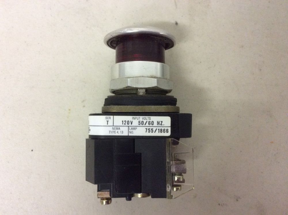 Allen Bradley 800T-FXP16 Ser. A1 Lighted Push Pull E-Stop 800TFXP16 120 V