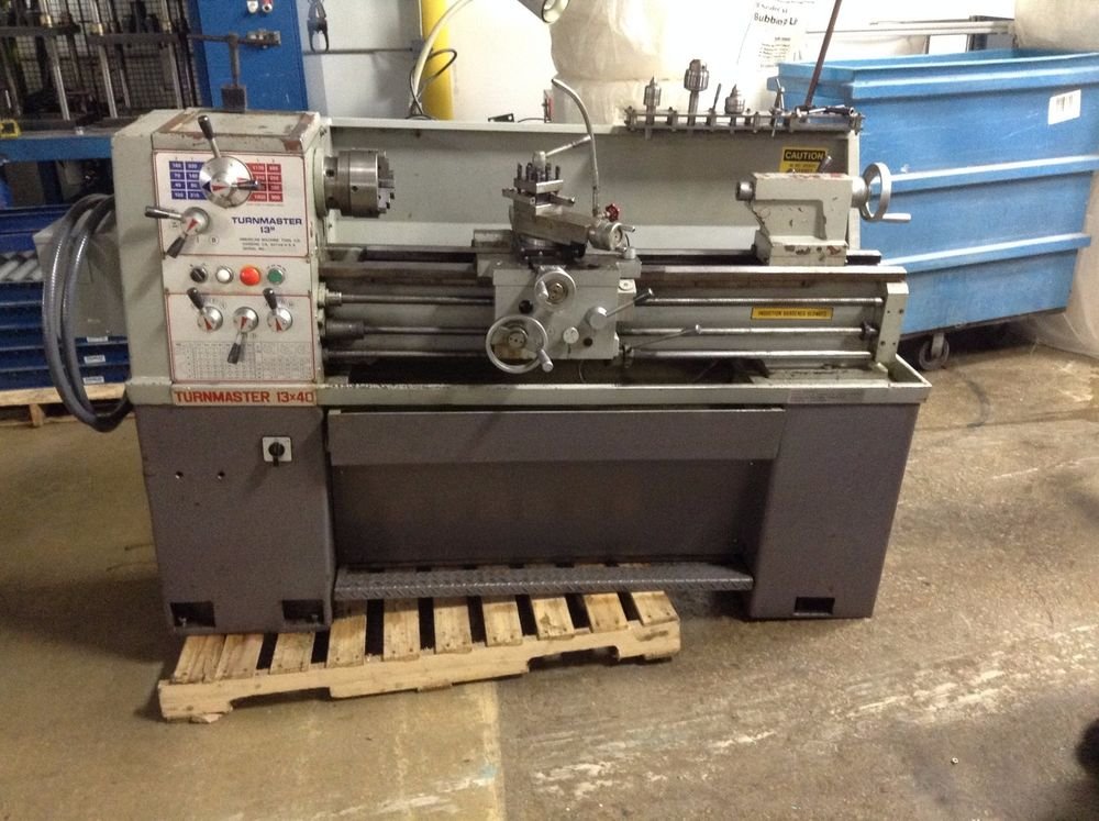 American Turnmaster 1340 13" x 40" Engine Lathe 1340F04850243 w/ 6" 3 ...