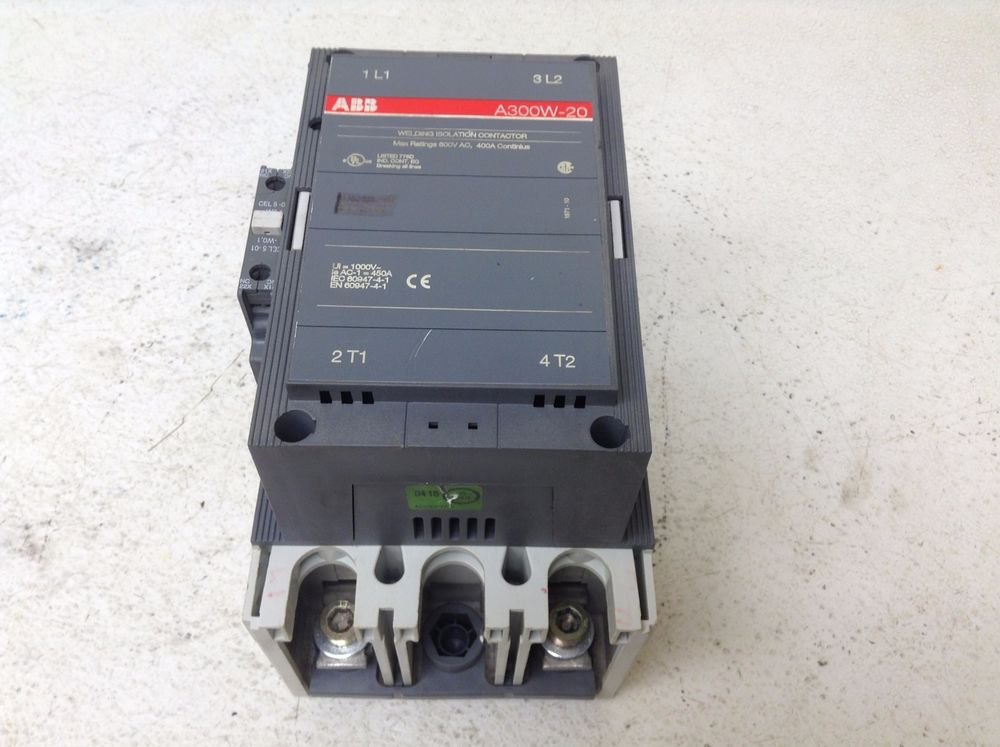 ABB A300W-20 Welding Isolation Contactor 400 Amp 600 V 110/120 VAC ...