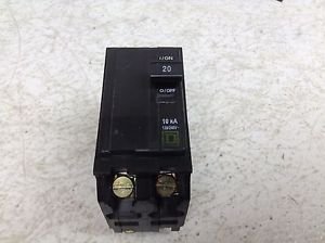 Square D QO220 20 Amp 2 Pole Circuit Breaker 240 VAC QO (TB)