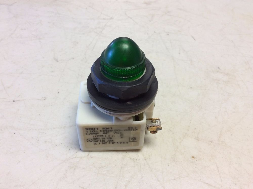 Square D 9001KM1 Green Illuminated Indicator 9001 KM1