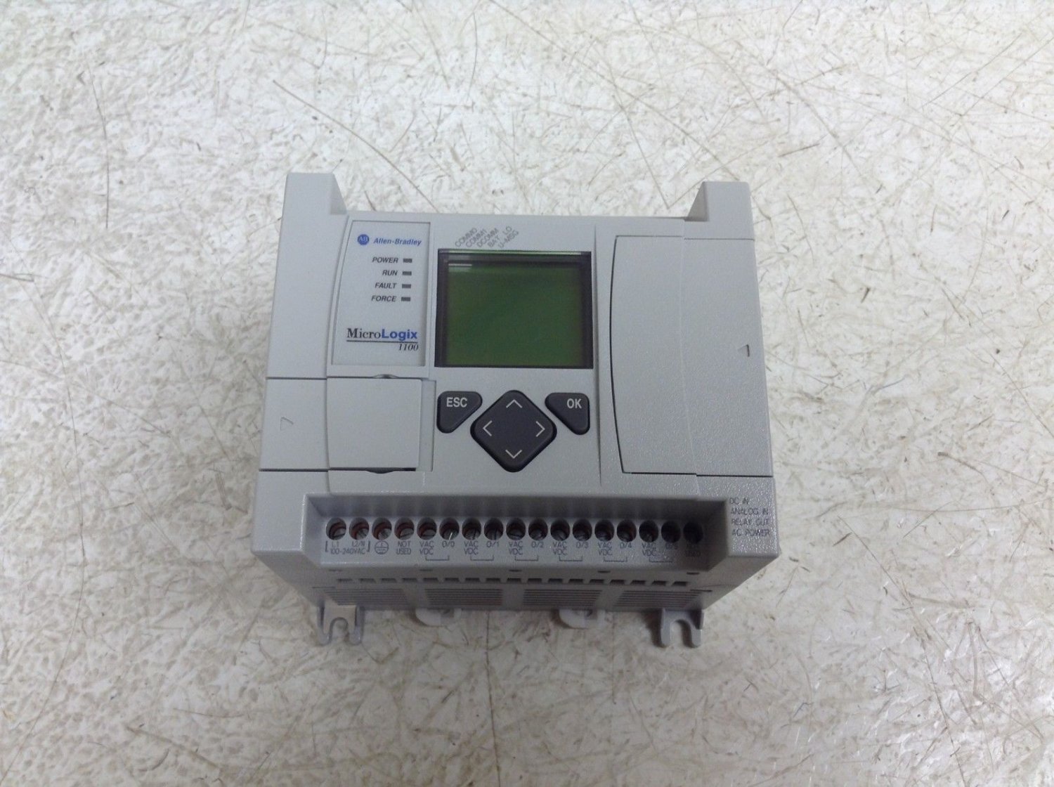 Allen Bradley 1763-L16BWA MicroLogix 1100 PLC Ser B Rev D FRN 9 1763L16BWA
