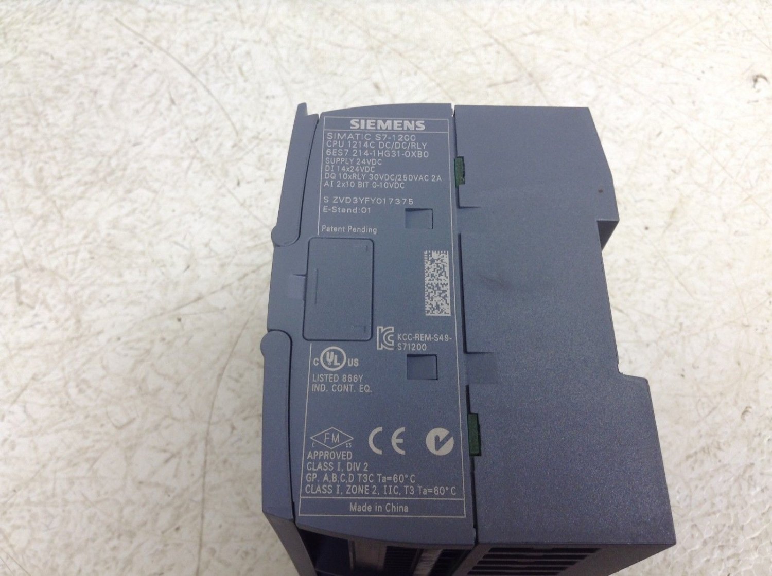 Siemens 6ES7 214-1HG31-0XB0 Simatic S7-1200 CPU Module 2141HG310XB0 (TSC)