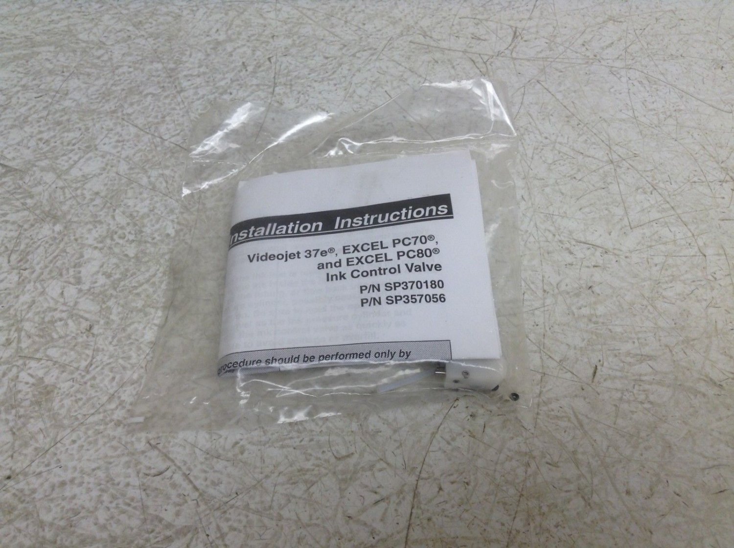 Videojet SP370180 SP357056 Ink Control Valve for Excel PC70 & PC80 New