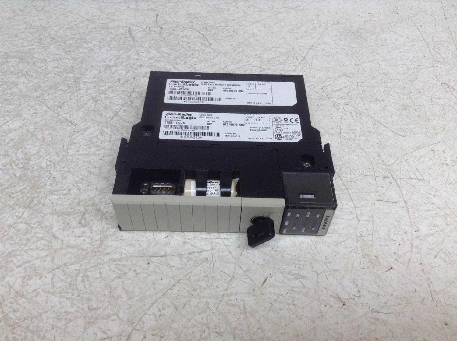 Allen Bradley 1756-L55/A 1756-M14/A ControlLogix Logix5555 Processor ...