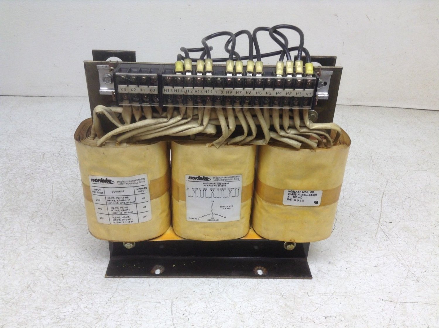 Norlake Motoman 132765-4 Transformer 4.5 kVA 4500 VA ST-4597