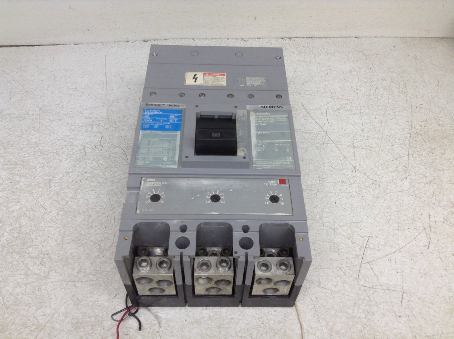 Siemens MXD63B800 800 Amp 600 V Circuit Breaker MXD63 B800 MXD63B MXD6