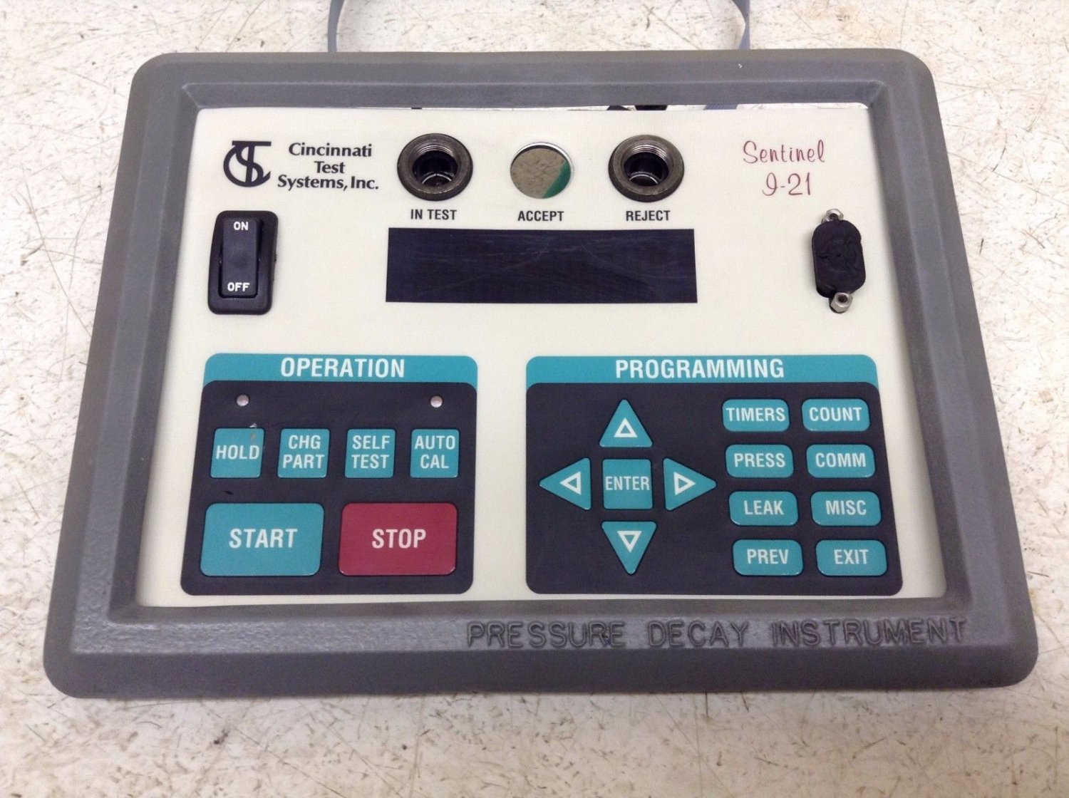 Cincinnati Test Sentinel I-21 Front Control Panel CU20025SCPB-T I21