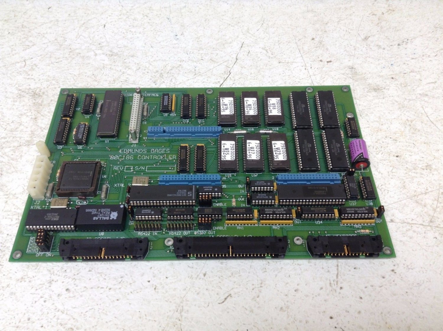Edmunds Gages 80C186 Controller Circuit Board PCB 4110882