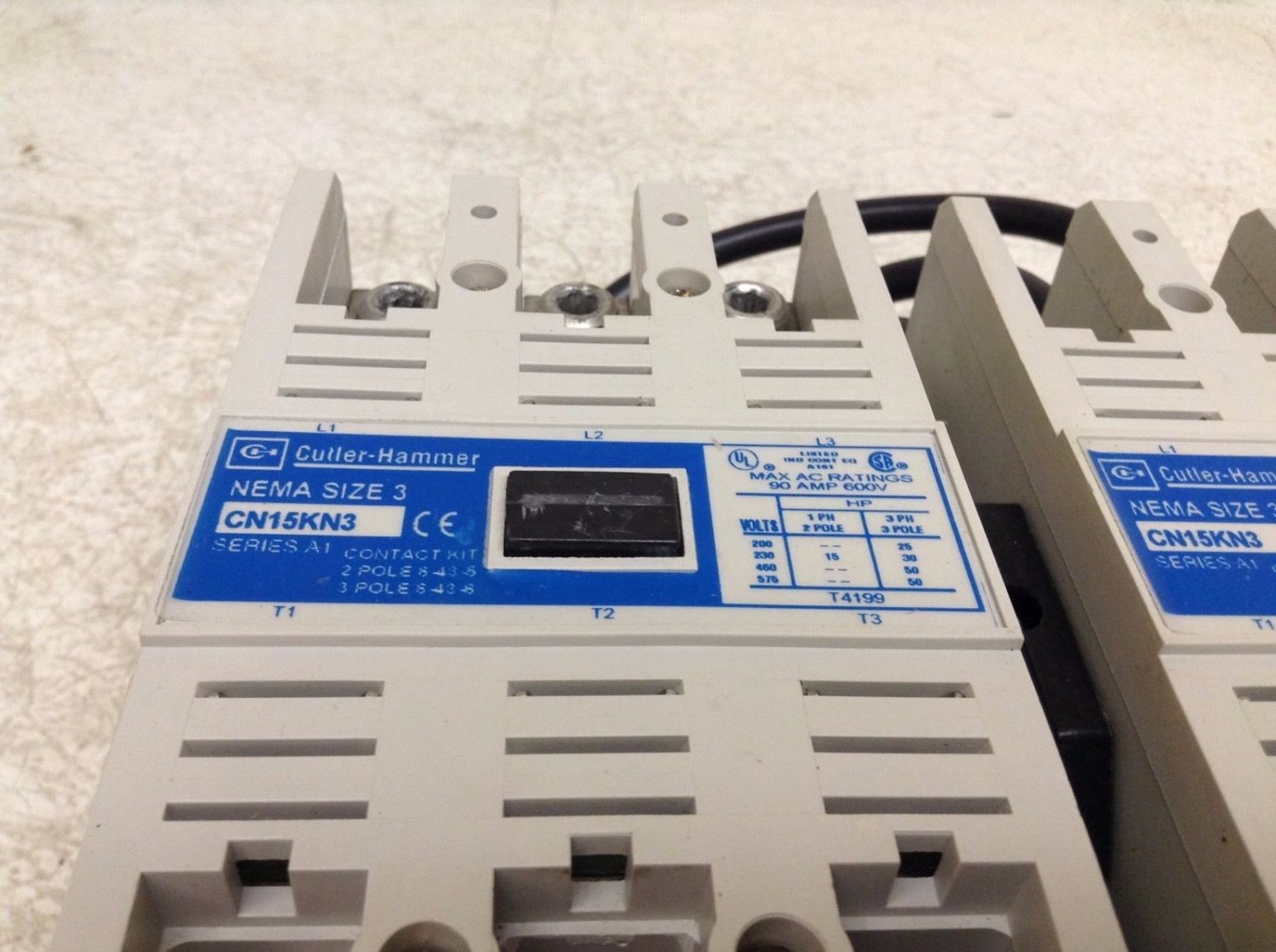 Cutler Hammer CN15KN3 110/120 VAC Coil Size 3 Part Winding Contactor ...
