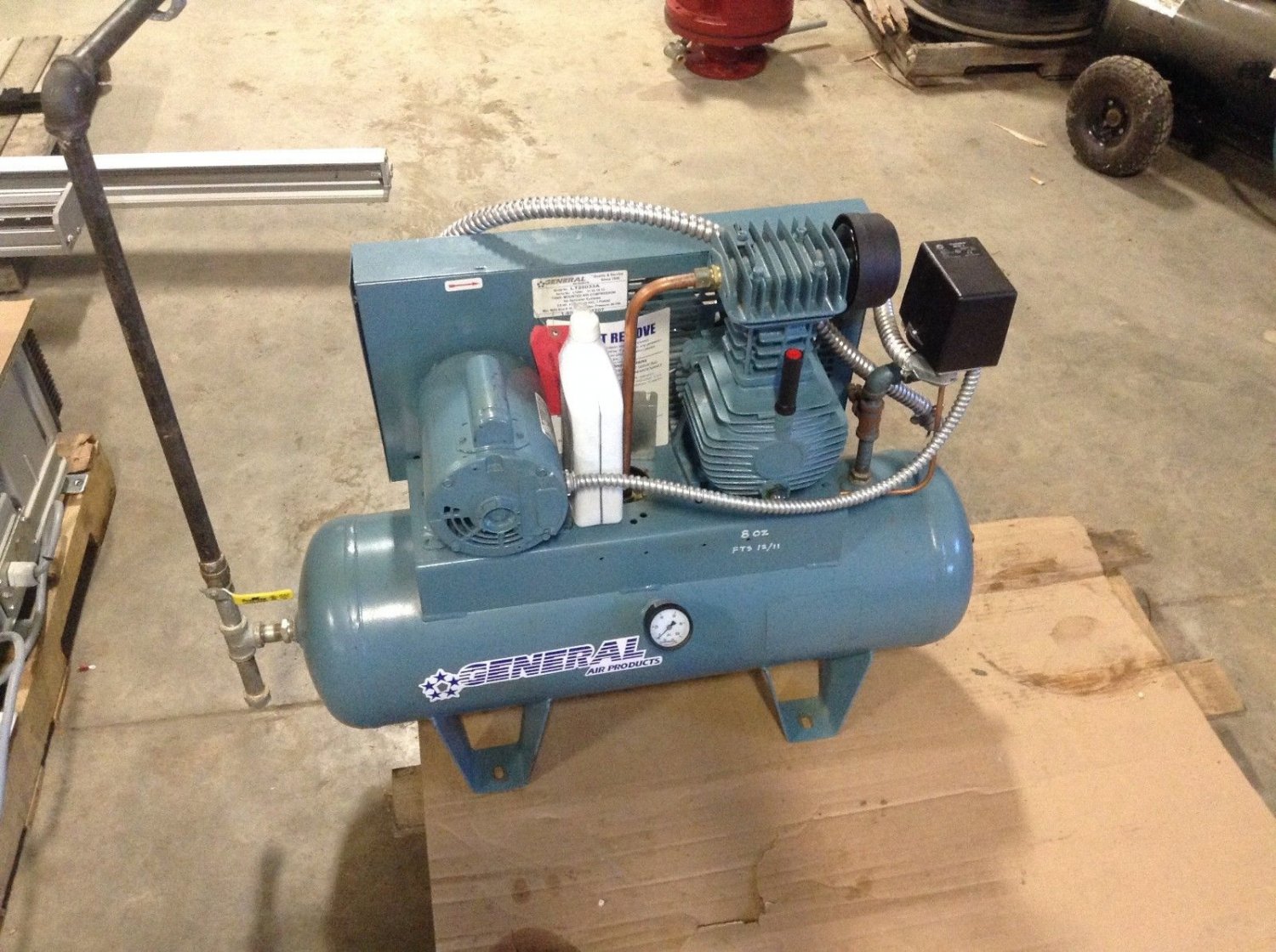 General Air Products LT20033A Air Compressor 1/3 HP 115/208-230 V 1 PH (OK)