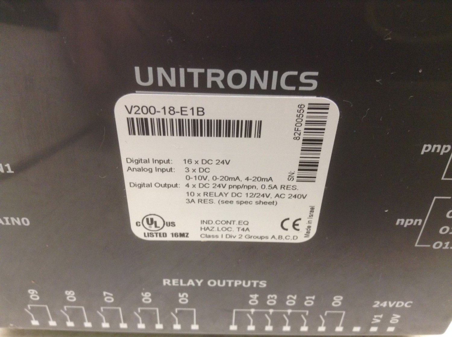 Unitronics V230-13-B20B Vision 230 Programmable Controller V200-18-E1B