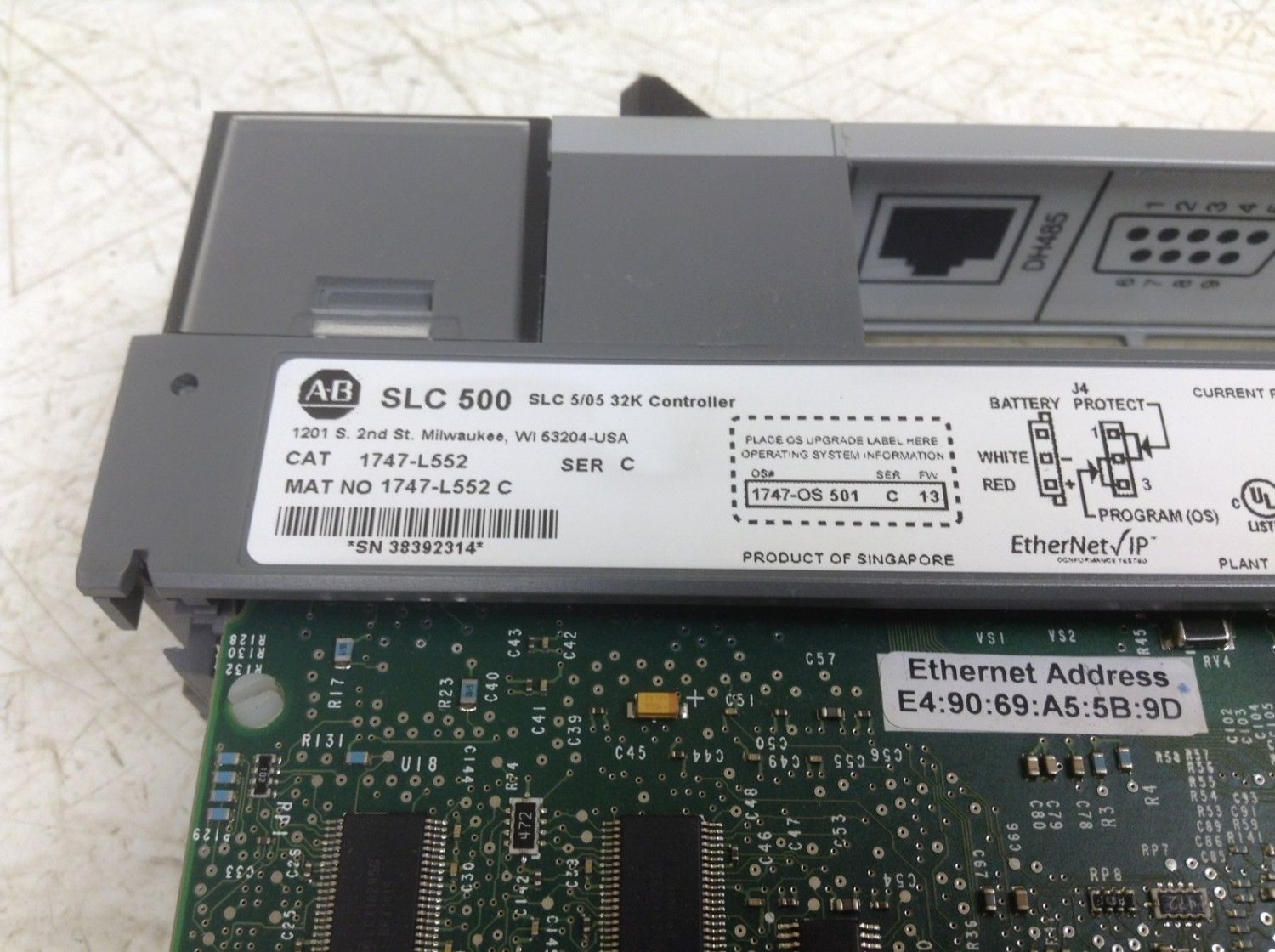 Allen Bradley 1747-L552 SLC 500 5/05 CPU Ser. C 1747-OS501 Ser. C FW. 13