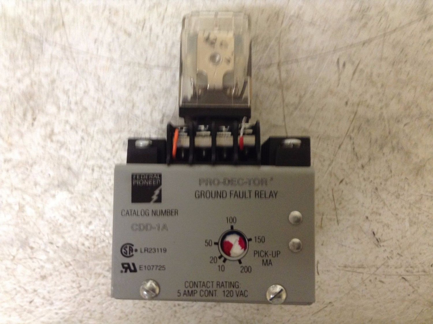 Federal Pioneer CDD-1A PRO-DEC-TOR Ground Fault Relay CDD1A (TSC)