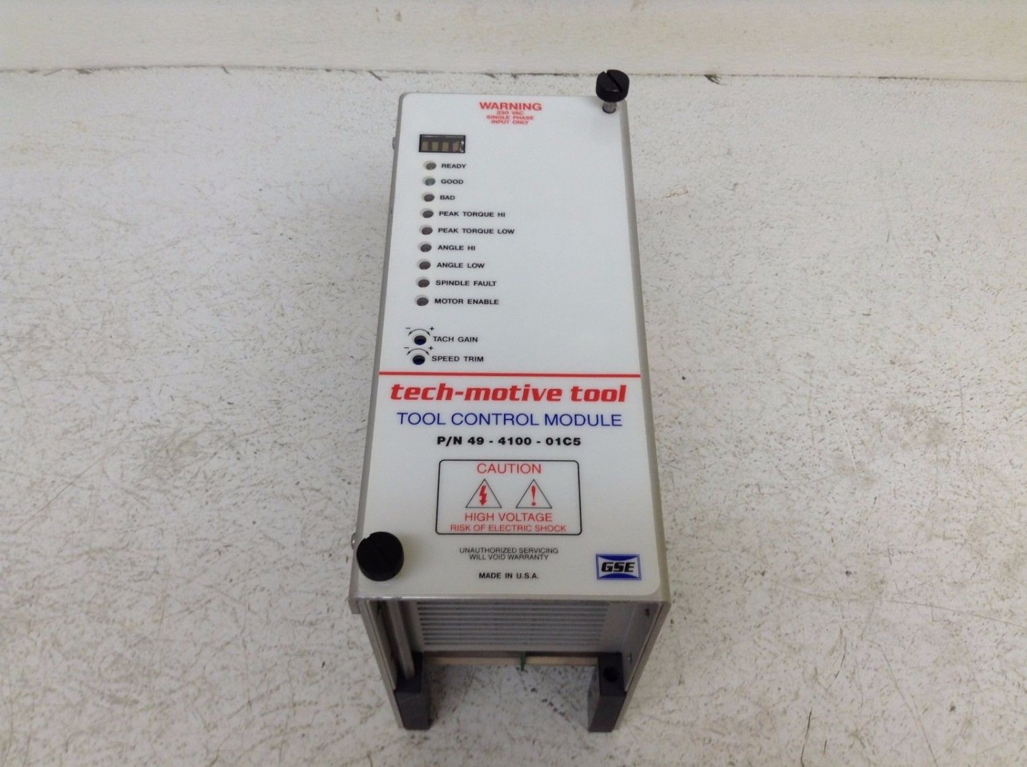 GSE Tech-Motive Tool 49-4100-01C5 Rev D 230 VAC Tool Control Module ...
